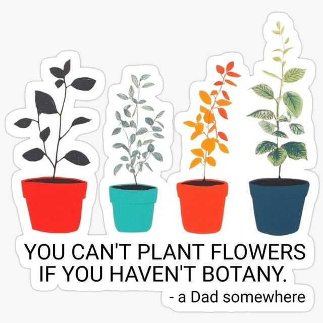 Botany Gardening Pun Stickerphone Decal Water Bottle Stickers, Vinyl ...