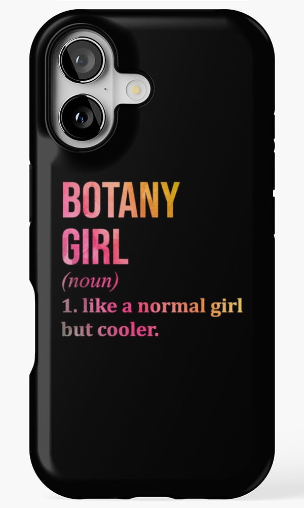 Botany Girl Definition Art Phone Case for iPhone 11 12 13 14 15 16 17 ...