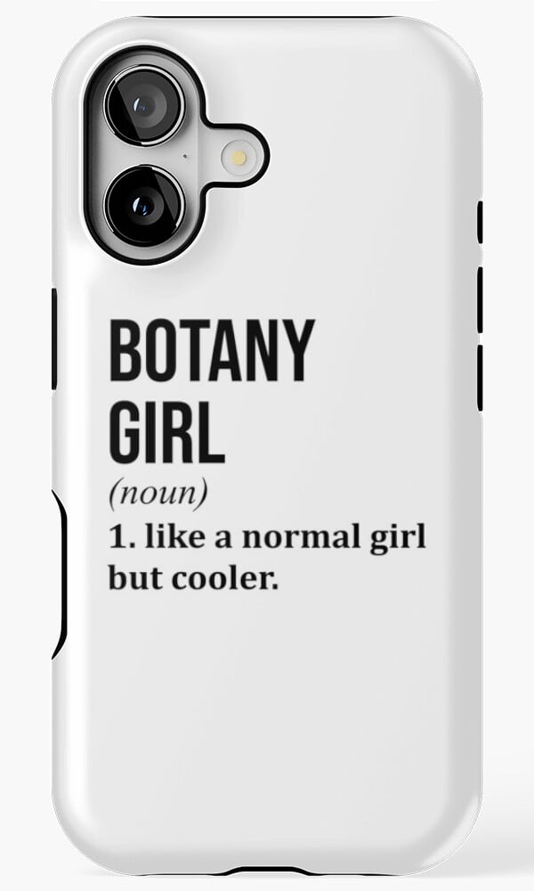 Botany Girl Definition Text Phone Case for iPhone 11 12 13 14 15 16 17 ...