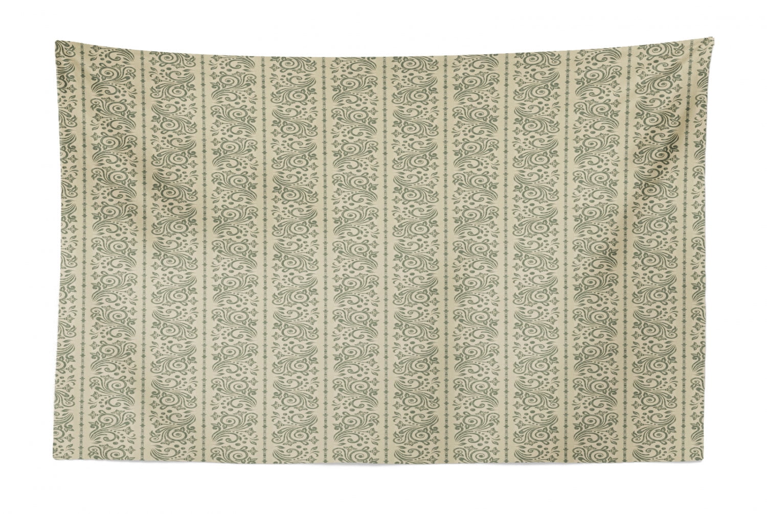 Botany Tapestry, Simplistic Continuous Olive Branch Pattern, Fabric ...