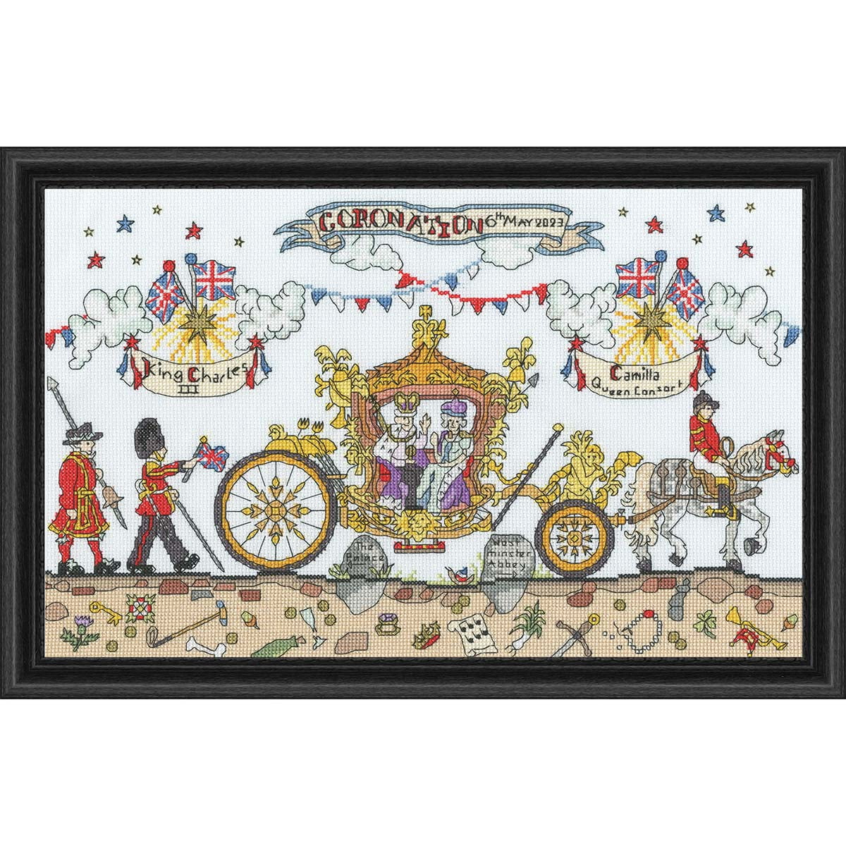 Bothy Threads Cut Thru Coronation Carriage Kit & Frame Counted Cross ...