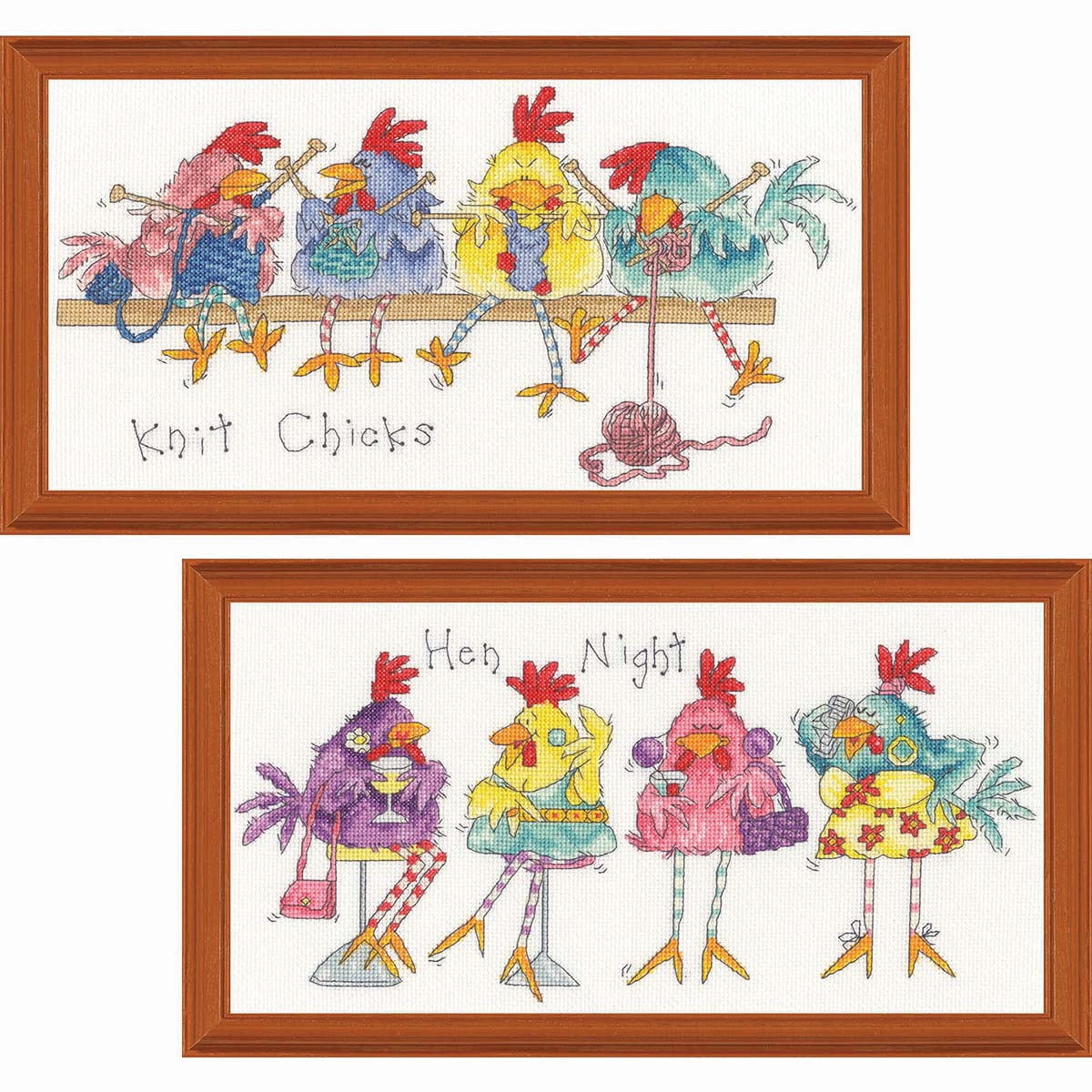 Bothy Threads Knit Chicks & Hen Night, Set of 2 Counted Cross-Stitch Kit - Walmart.com
