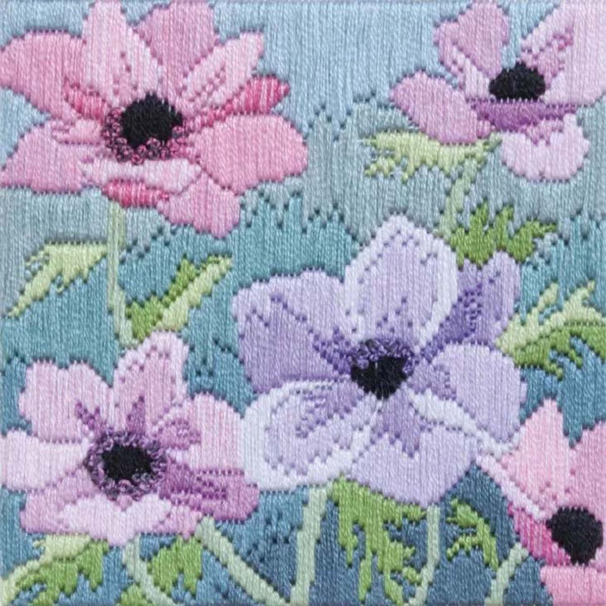 Bothy Threads Purple Anemones Long Stitch Needlepoint Kit - Walmart.com