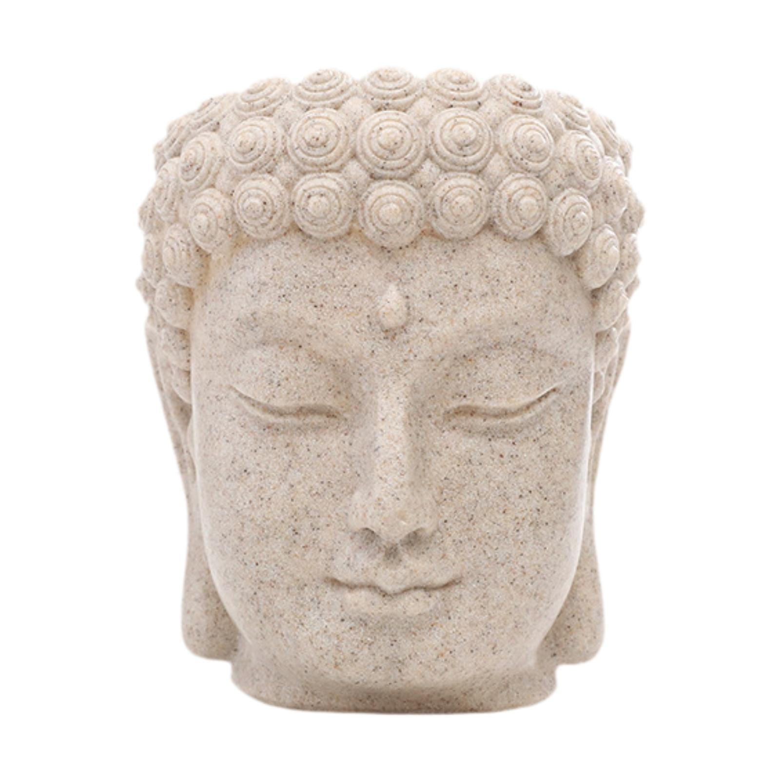 Bothyi Buddha Head Figurine Flower Pot Plant Container Planter ...