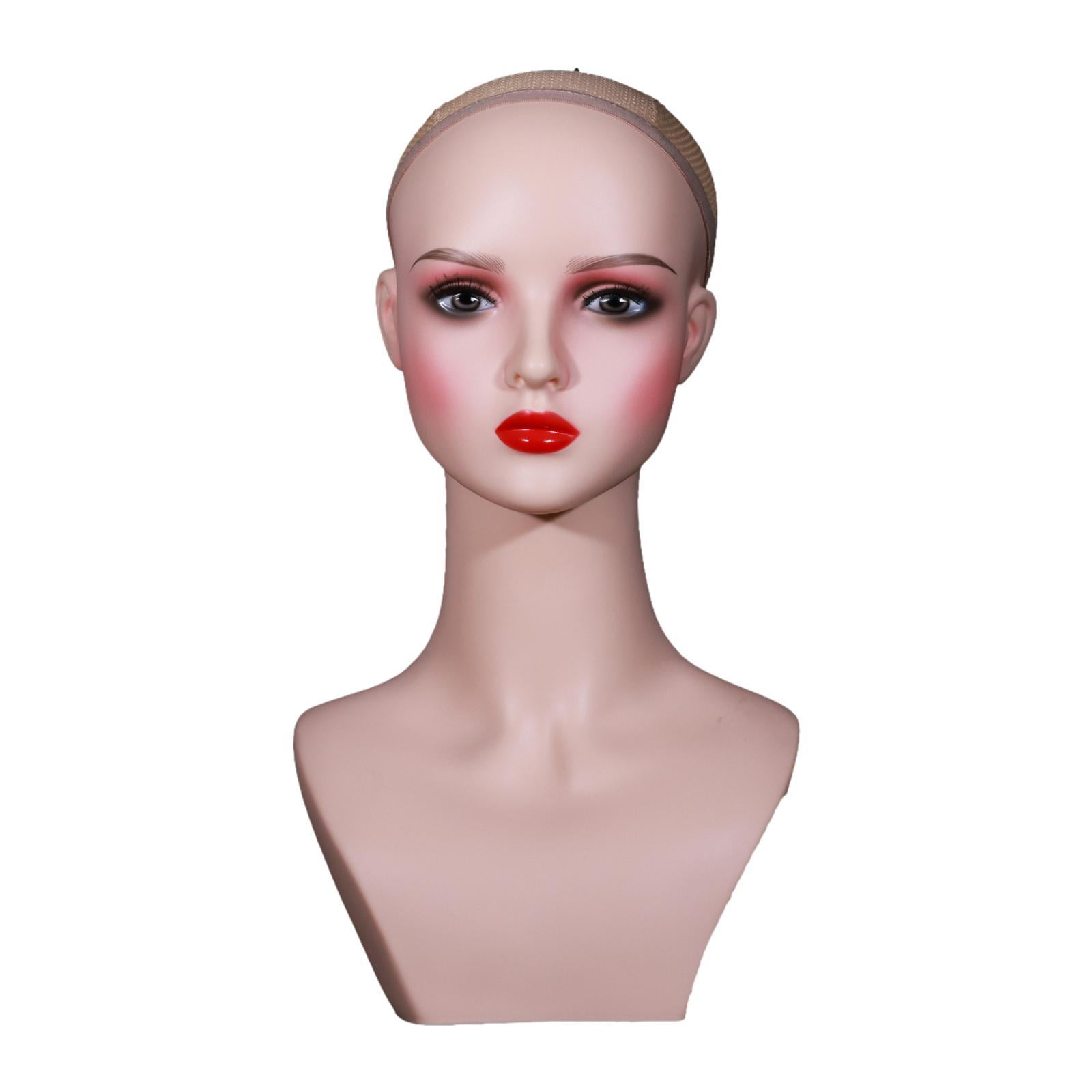 Bothyi Female Mannequin Head with Makeup s Display Stand for Headset ...
