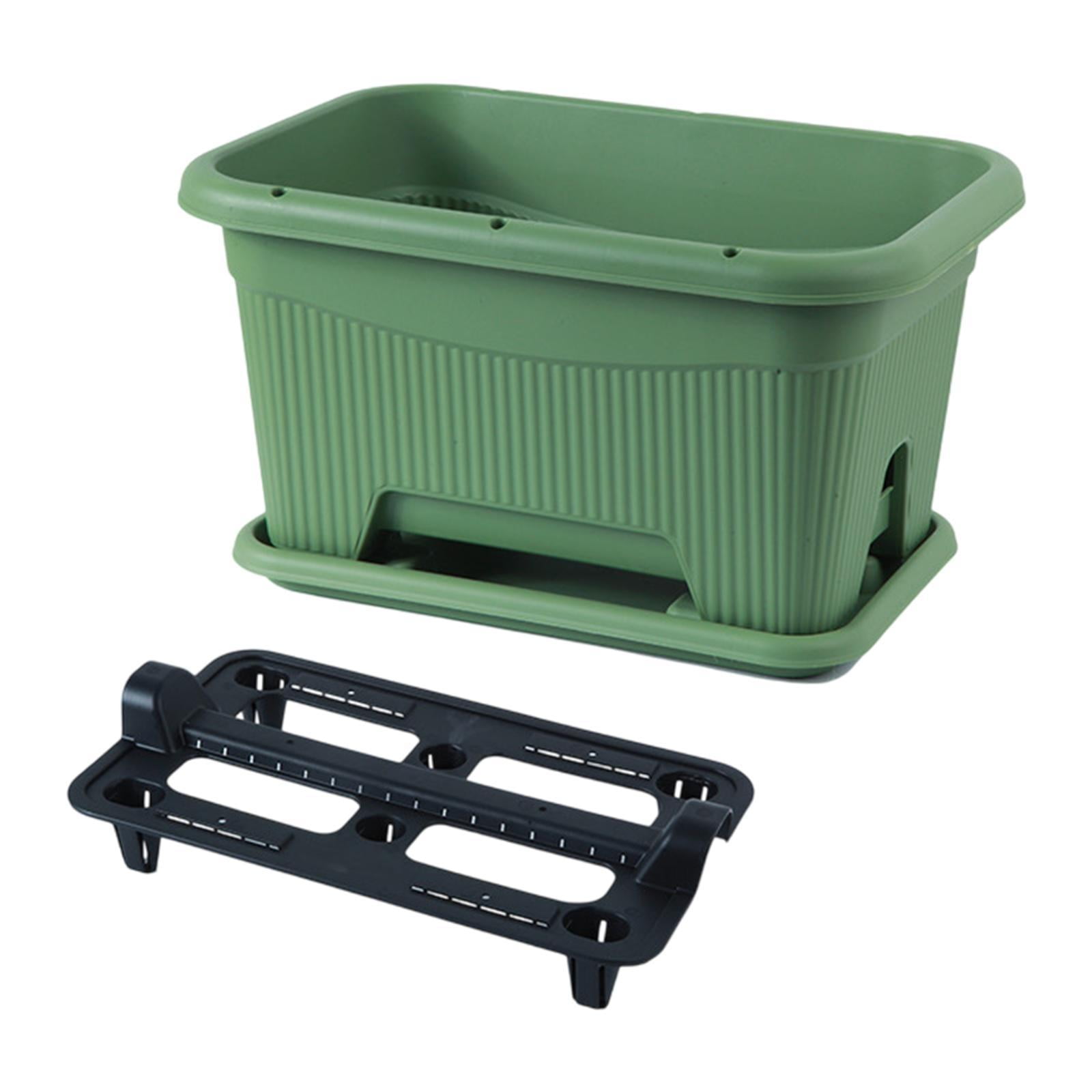 Bothyi Flower Window Box with Tray Patio Planting Tool for Balcony Home ...