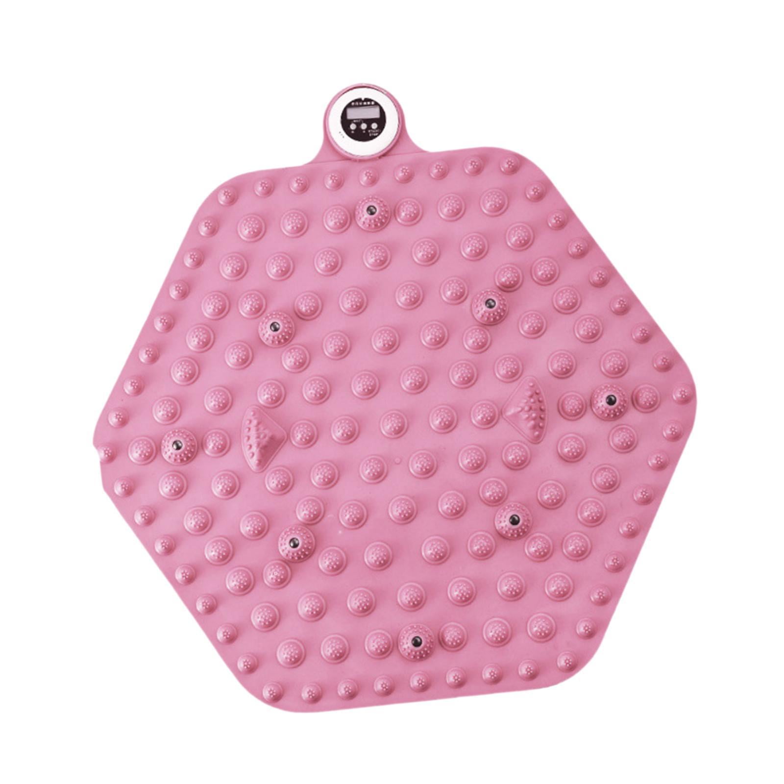 Bothyi Foot Massage Mat Bathroom Mat Foldable Acupoint Mat For Living Room Lawn Gym Hexagon Pink