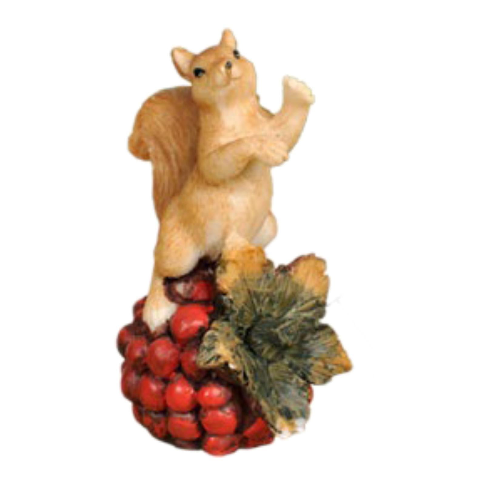 Bothyi Garden Sculpture Miniature Squirrel Figurine DIY Novelty Outdoor ...