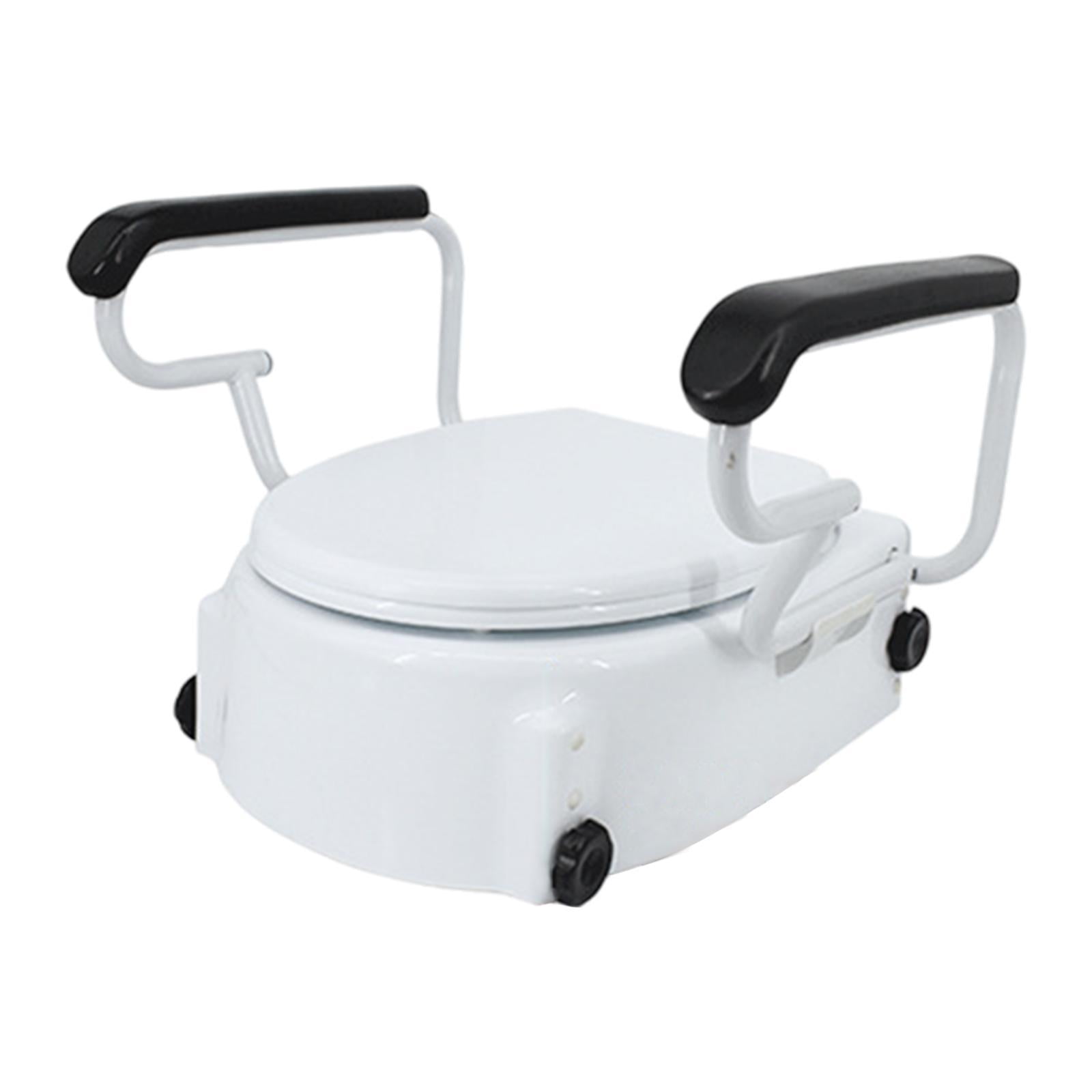 Bothyi Raised Toilet Seat Riser Anti Slip with Lid for Disabled Elderly ...