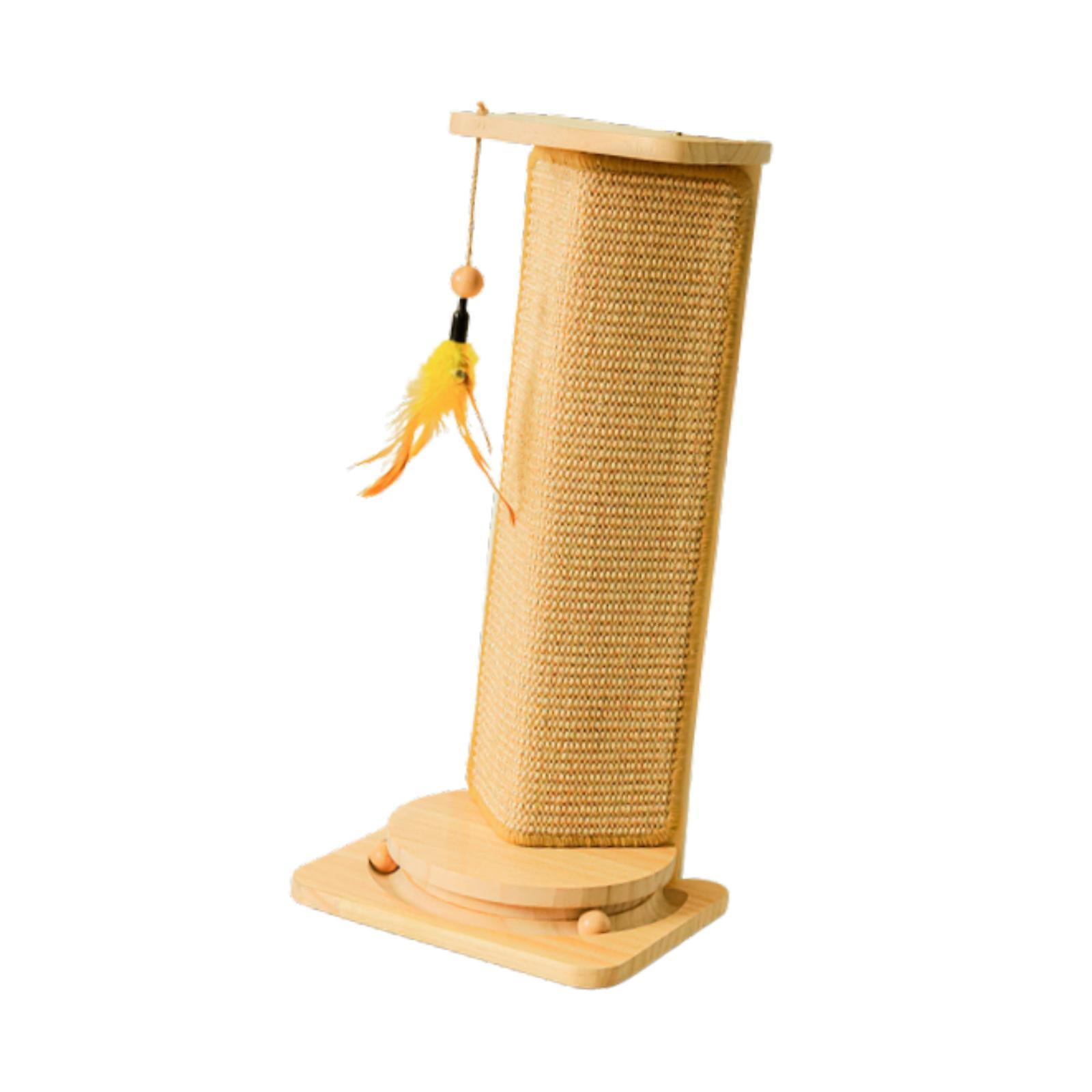 Bothyi Wooden Cat Corner Scratcher, Vertical Scratch Post, Protect ...