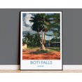 Boti Falls Print Travel Poster Of Boti Falls Three Headed Palm Tree ...