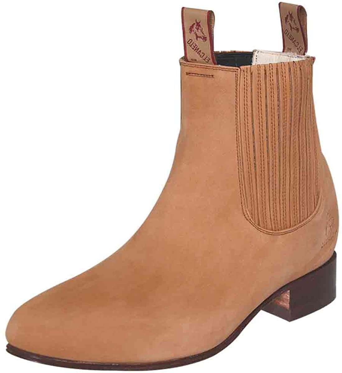 Botin Charro for Men's Canelo Nobuck (230) Leather,Anckle boots ...