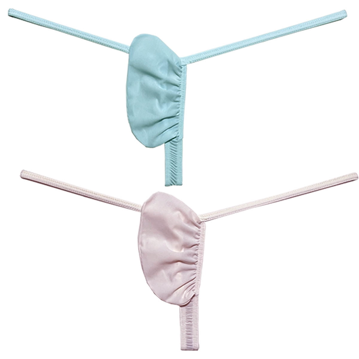 Botmois 2 PACK Men's Micro Thongs Ice Silk Low-rise Briefs Underwear ...