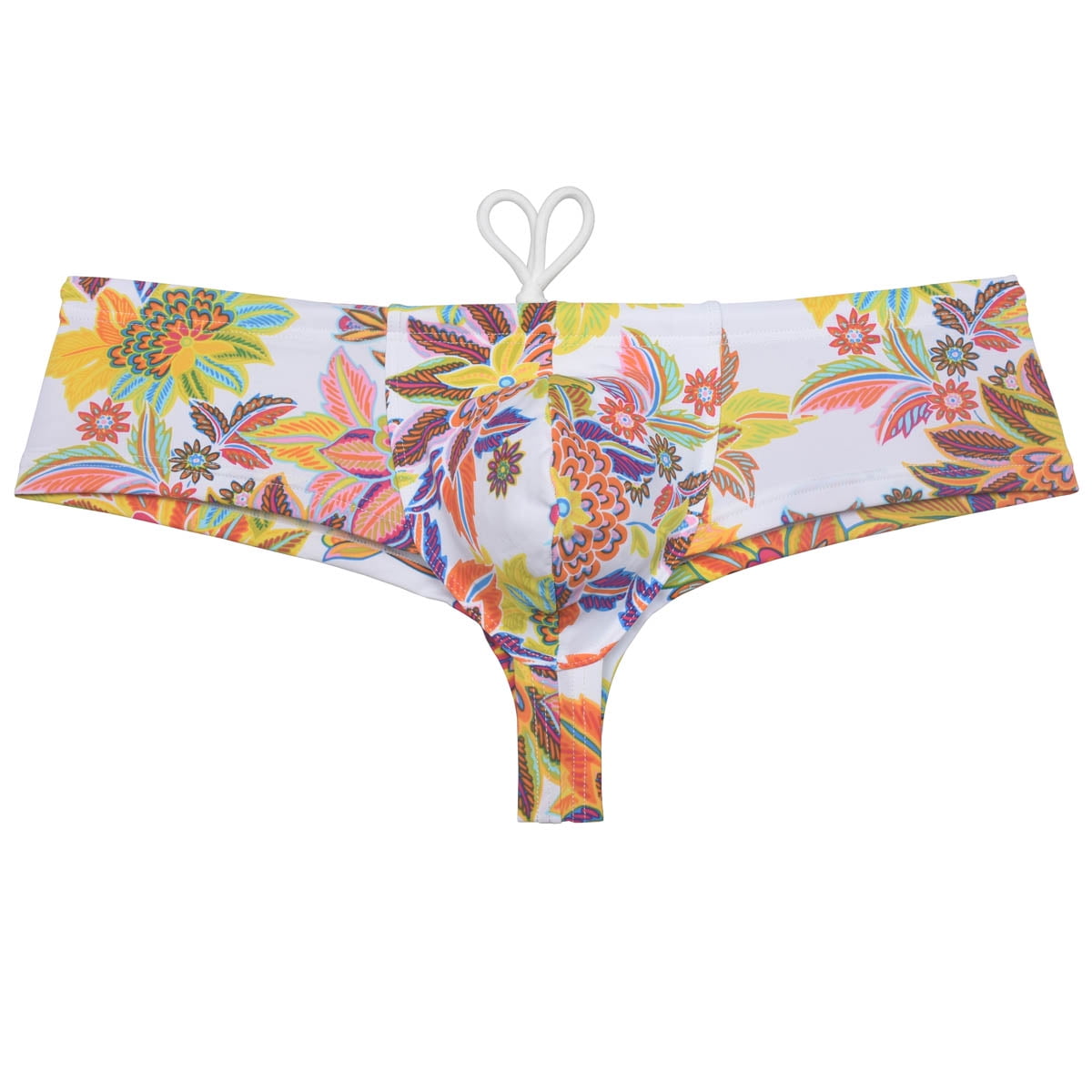 Botmois Men's Print Boxer Briefs Bathing Suit with Drawstring Quick-dry ...