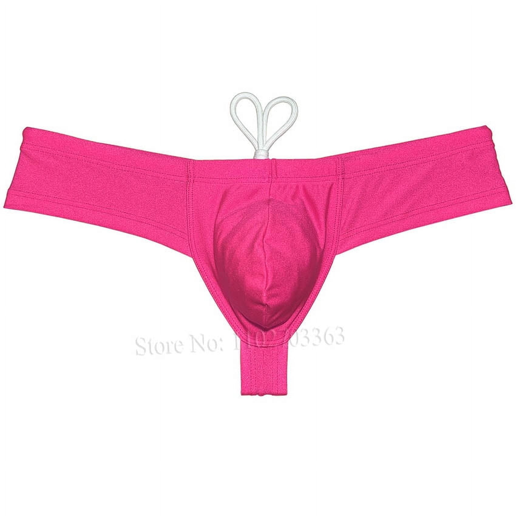 Botmois Men's Solid Swim Boxer Briefs Smooth Bikini Bottoms Thong Soft ...
