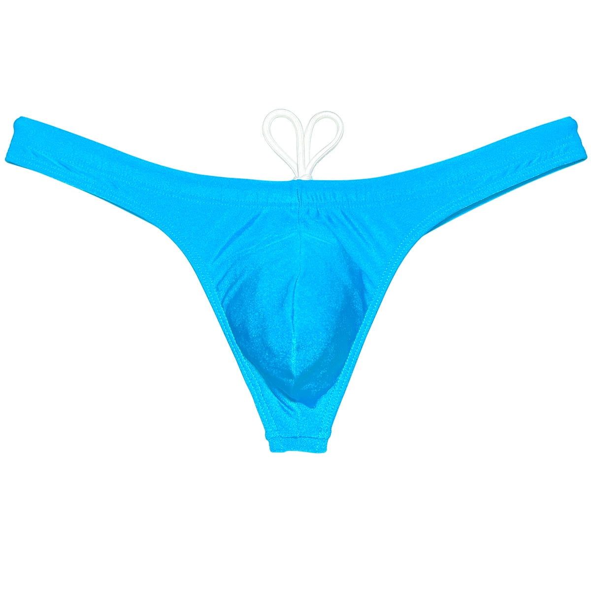 Botmois Men's Solid Swim Briefs Breathable Bikini Bottoms Thong ...