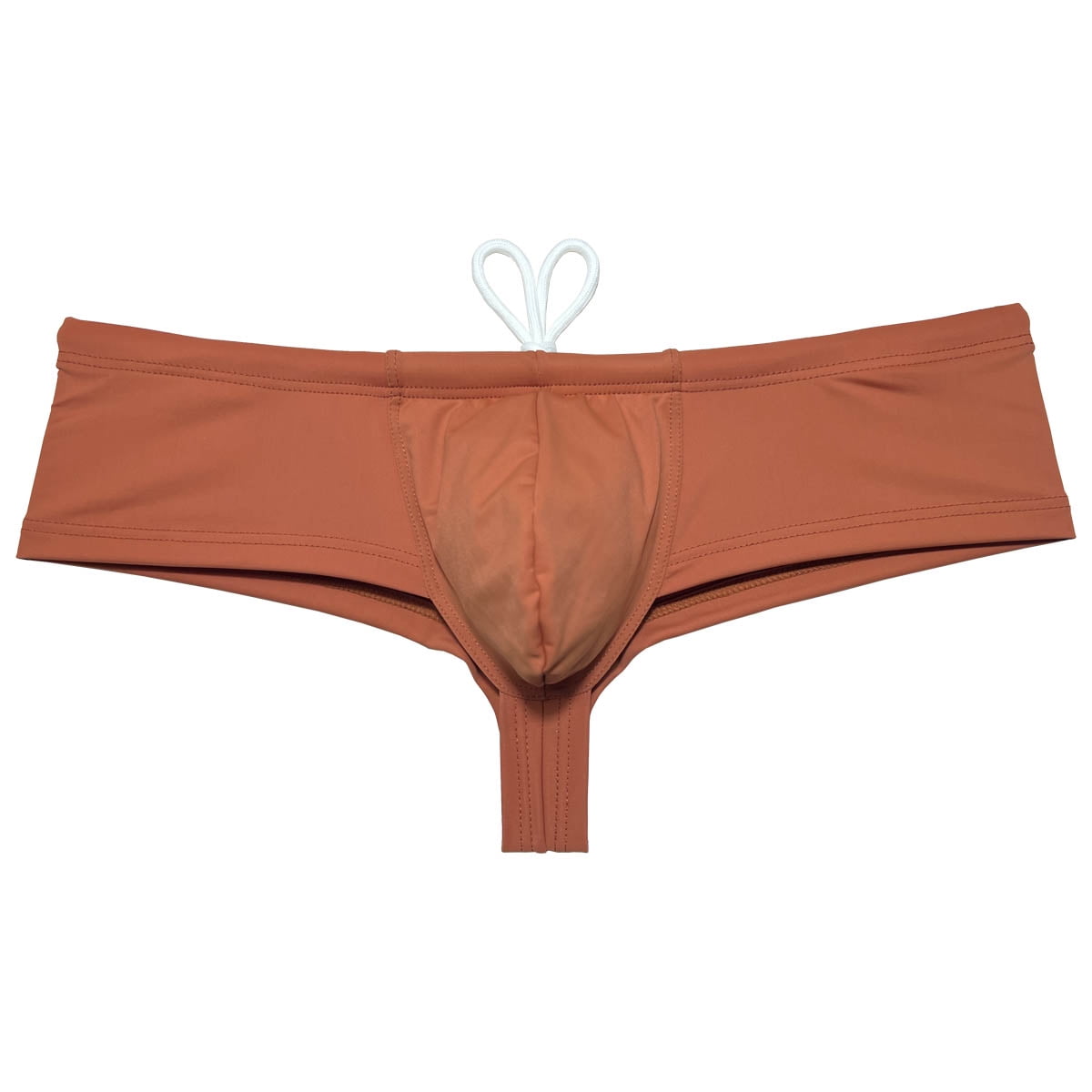 Botmois Men's Swim Briefs with Lining Drawstring Half Hip Boyshort ...
