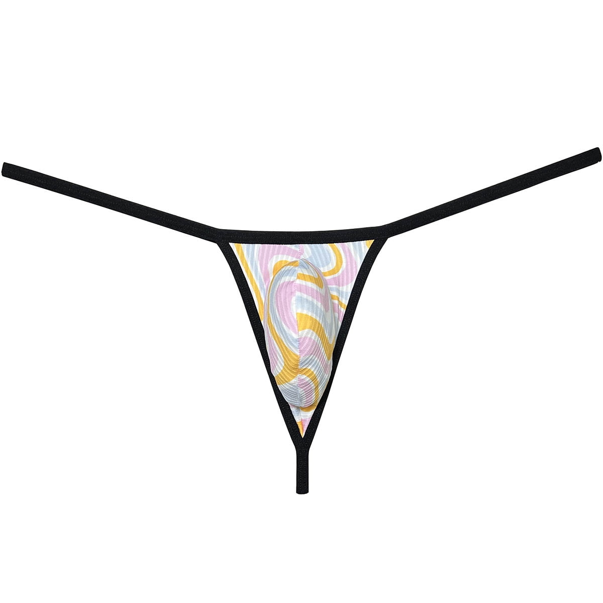 Botmois Men's Thongs Low-rise Soft Mini Tangas Contrast Color Bikini ...