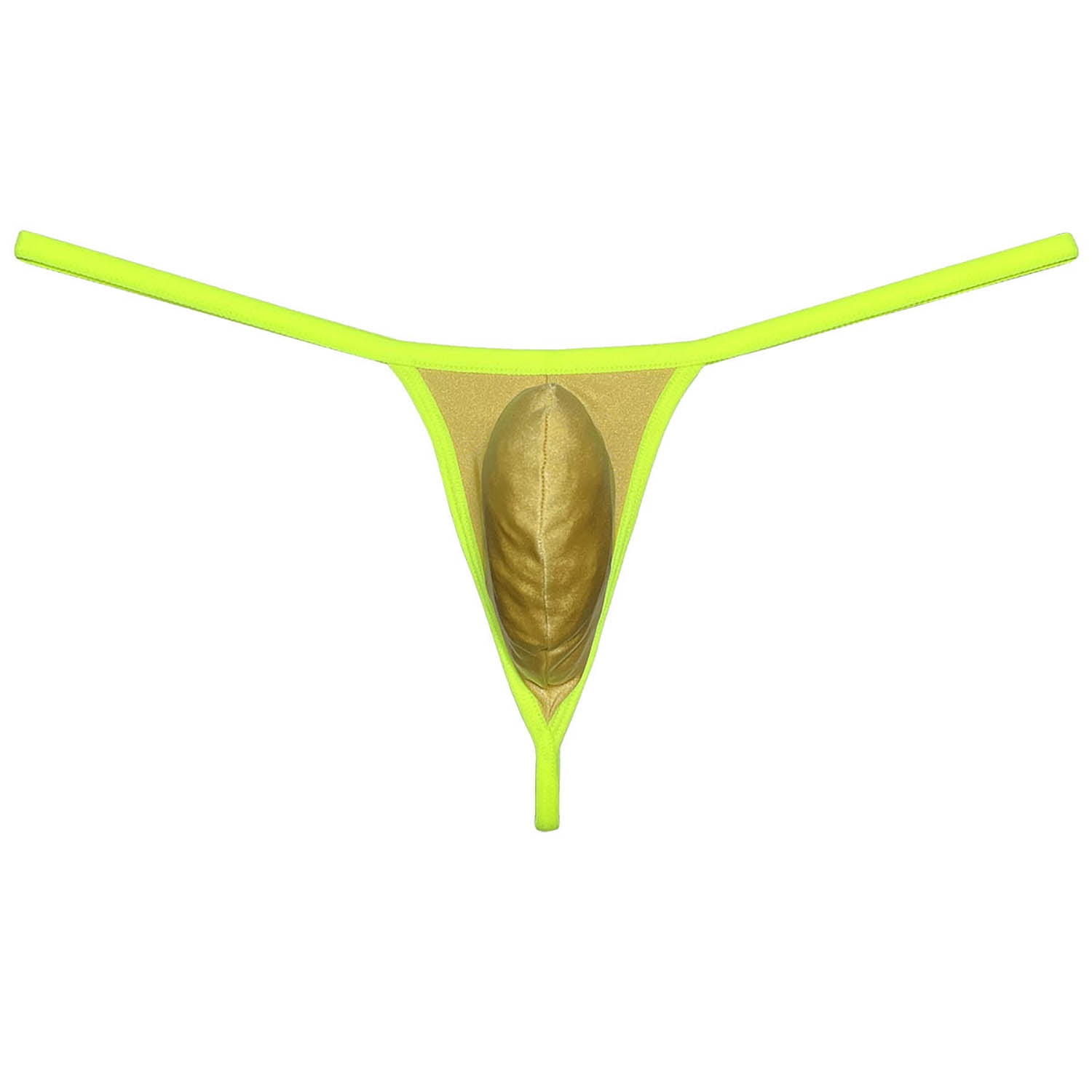 Botmois Sexy Men Underwear Sports Shiny Thong Spandex Balls Hole Thong ...