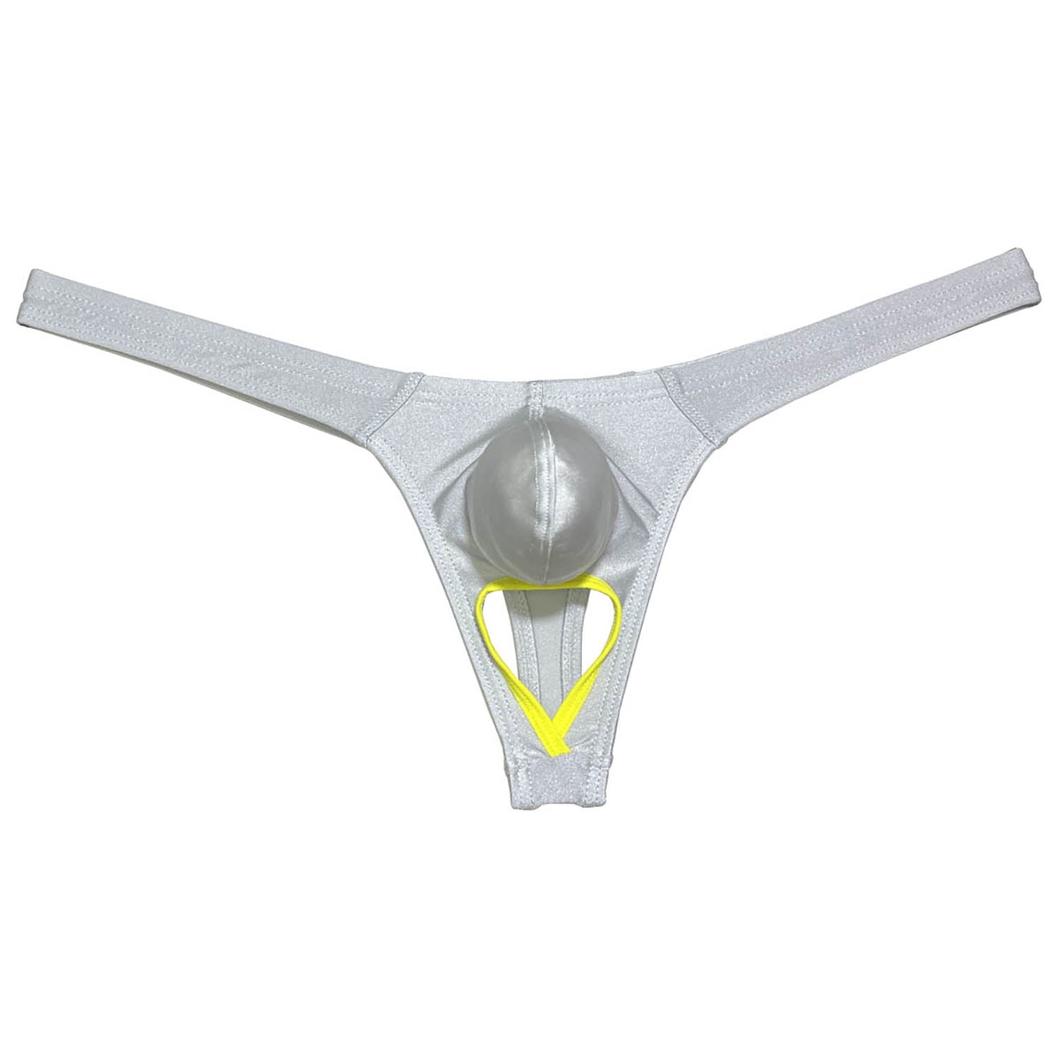 Botmois Sexy Men Underwear Sports Shiny Thong Spandex Balls Hole Thong ...