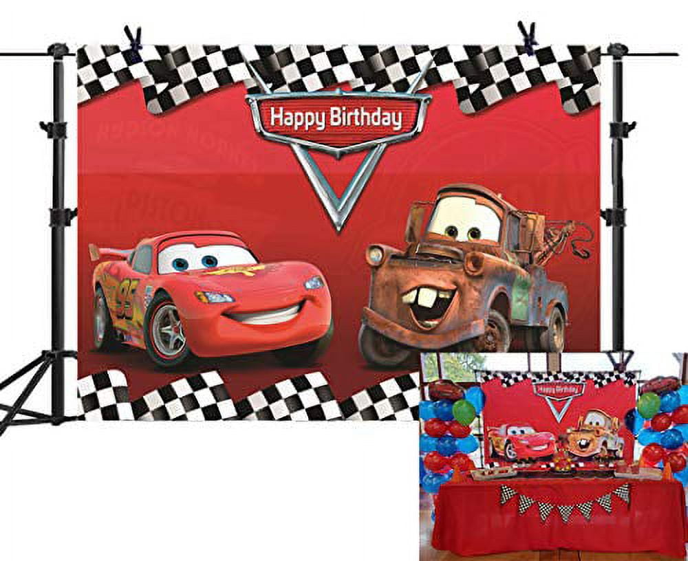 Botong 5x3ft Cars Backdrop Movie Birthday Party Supplies Backdrops Car ...