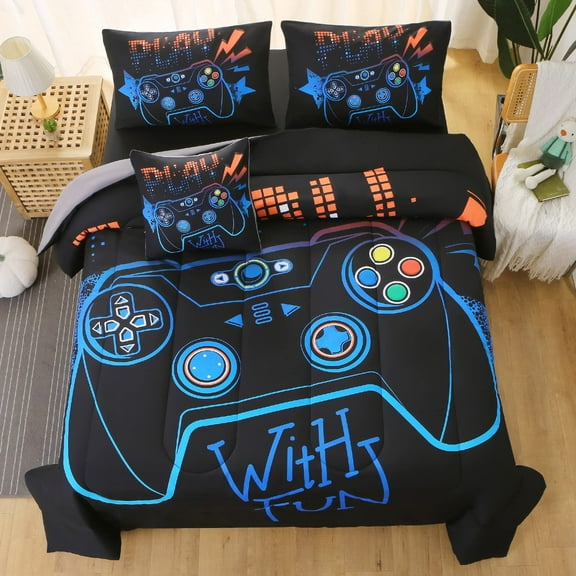Gamer Bedding Sets for Boys, Gaming Duvet Cover Set Full Size, Boys ...