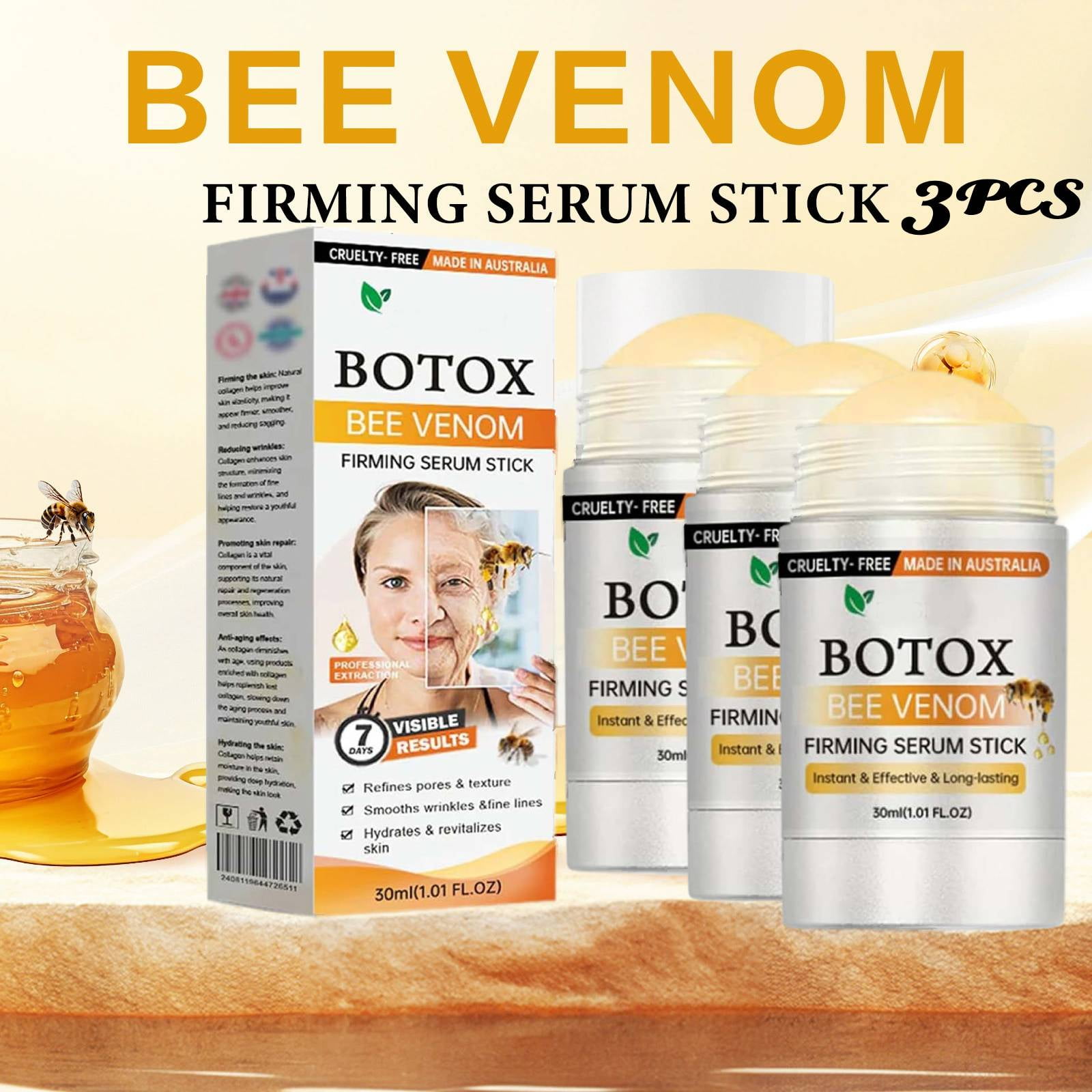 Botox_Bee_ Vënom Wrinkle_Removal Serum Stick, Advanced Firming Serum ...