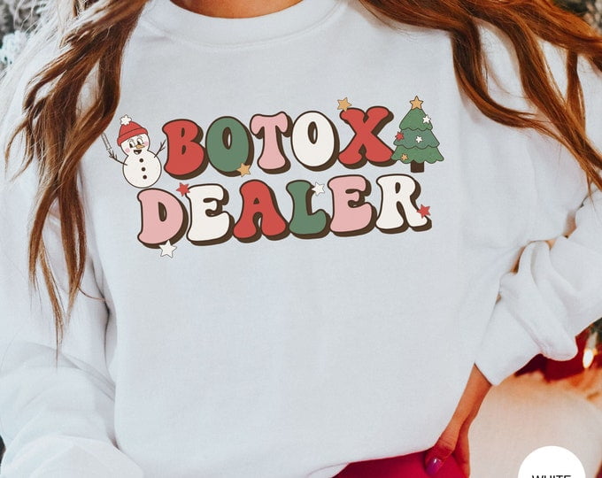 Botox Crewneck Sweatshirt Retro, Botox Dealer Holiday Apparel ...