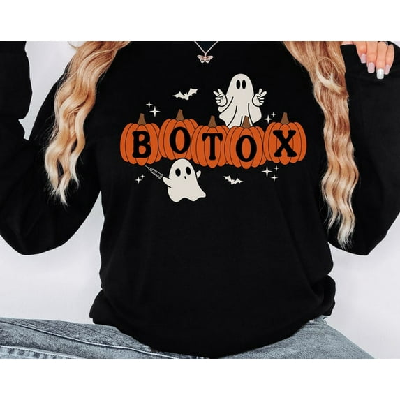 Botox Pumpkin Long Sleeve Shirt, Botox Shirt, Nurse Injector Tshirt ...