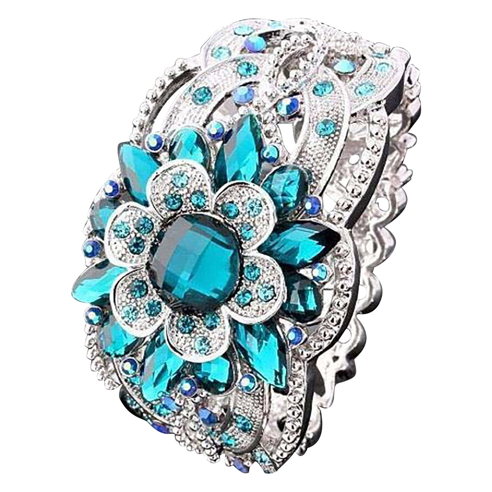 Botrong Flower Crystal Ring Women's Ring Bridal Diamond Elegant ...