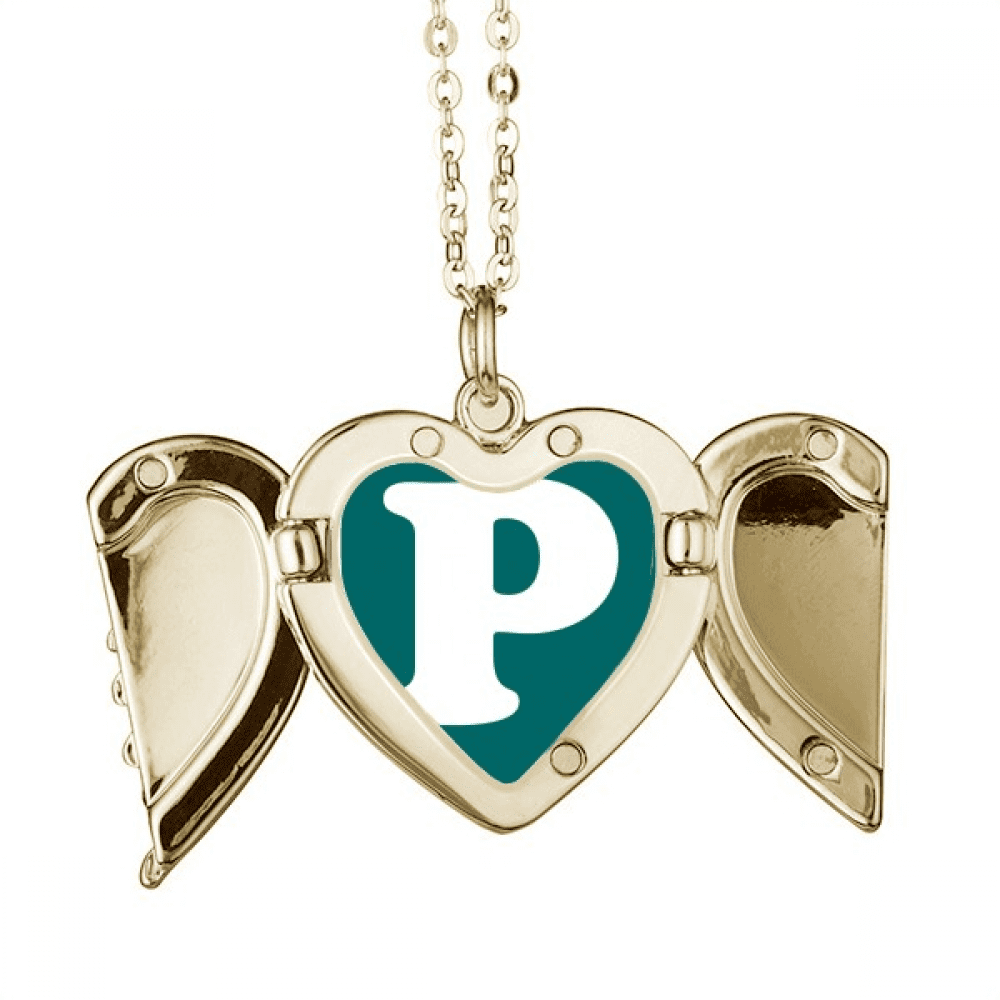 Botswana Currency Symbol Pula BWP Folded Wings Peach Heart Pendant ...