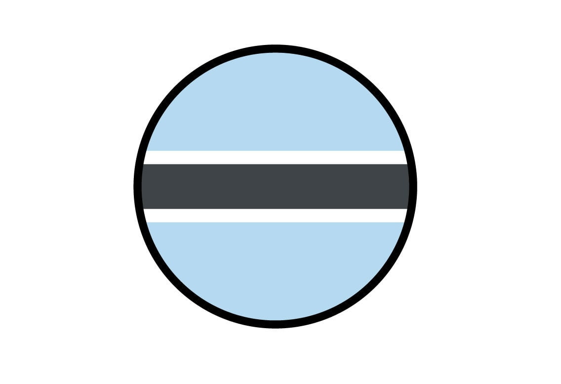 Botswana Flag Circle Sticker Decal 4 inches - 4 inch - Walmart.com