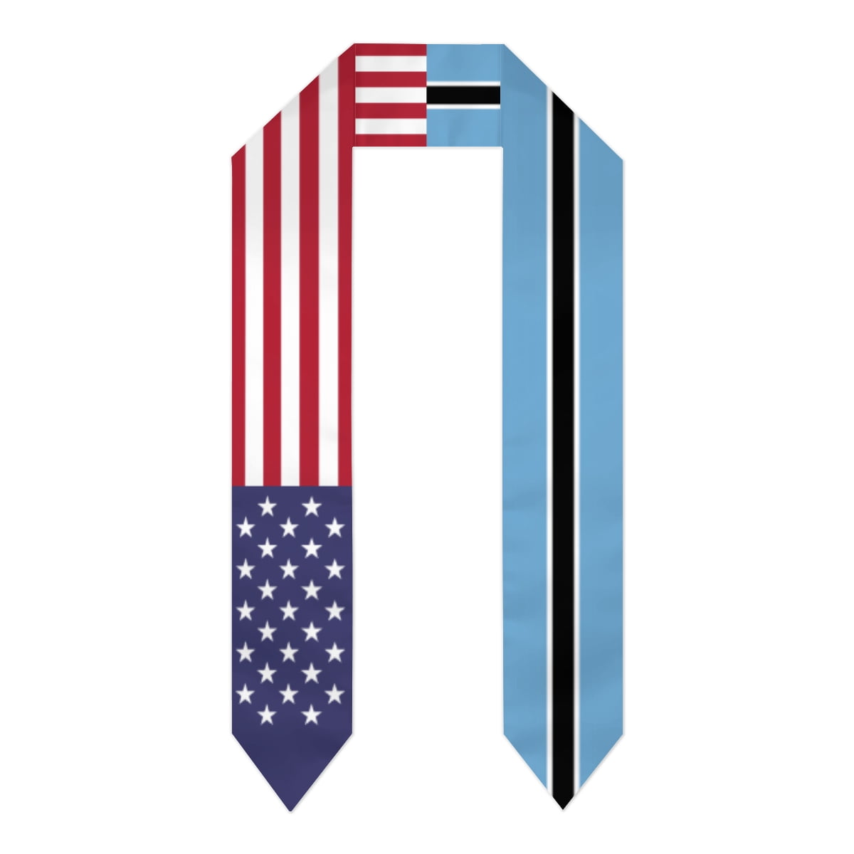 Botswana & USA United States Flag Shawl Sash Stole Graduation Shawls ...