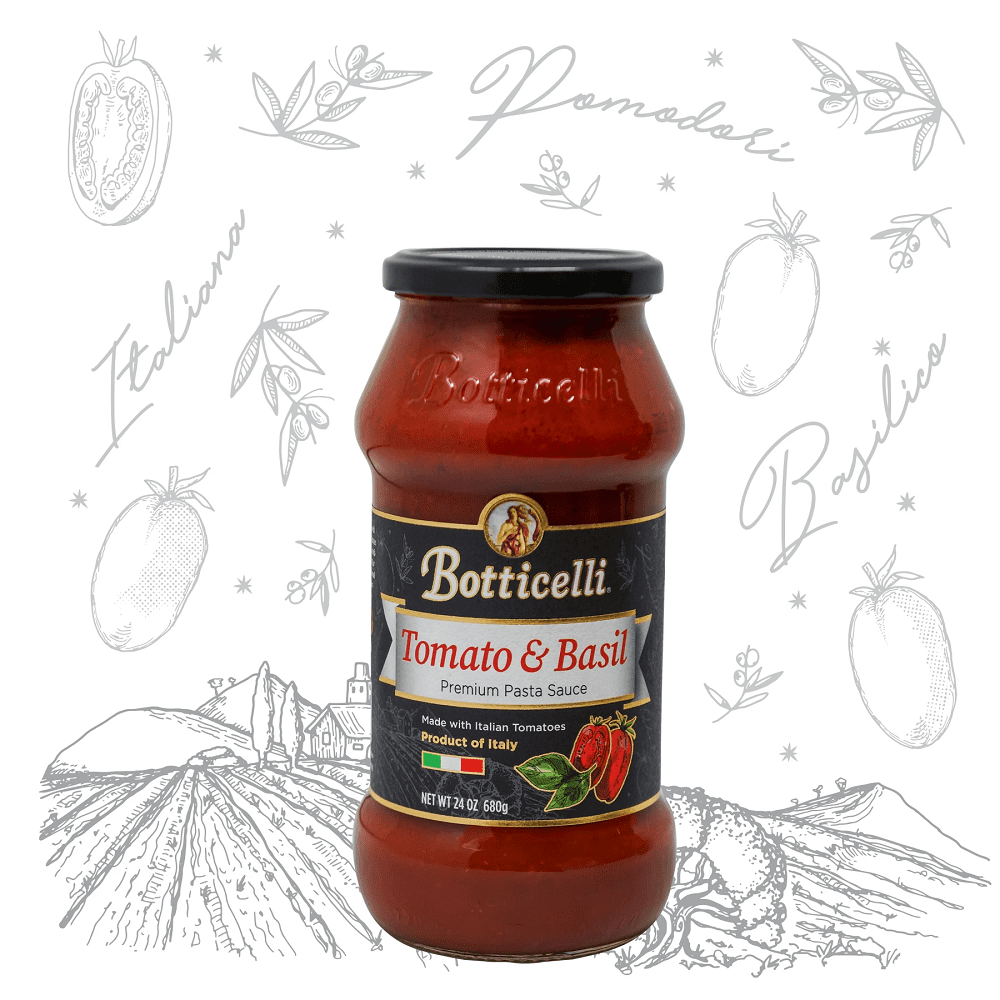 Botticelli Foods Premium Italian Tomato & Basil Pasta Sauce, 24 oz ...
