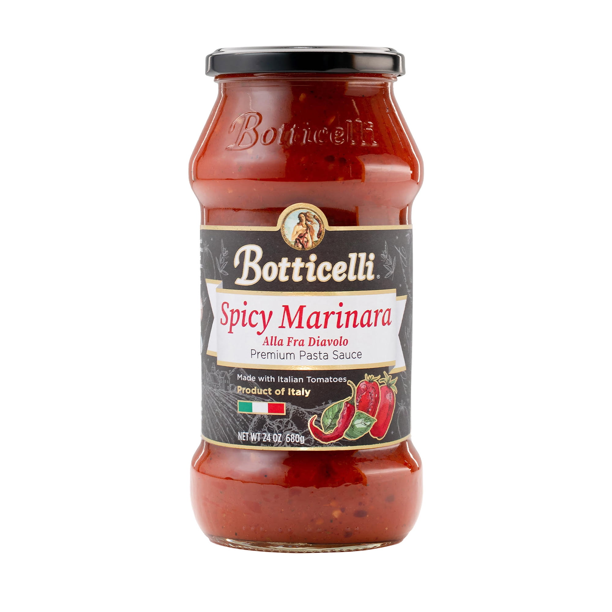 Botticelli Premium Spicy Marinara Pasta Sauce, 24 oz, 5 Servings, No ...