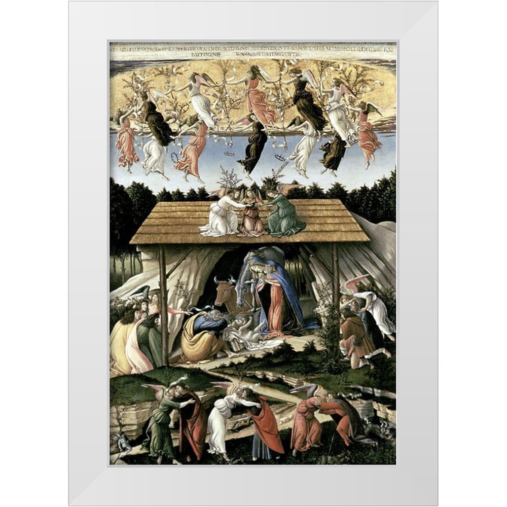 Botticelli, Sandro 11x14 White Modern Wood Framed Museum Art Print Titled - Mystic Nativity ...