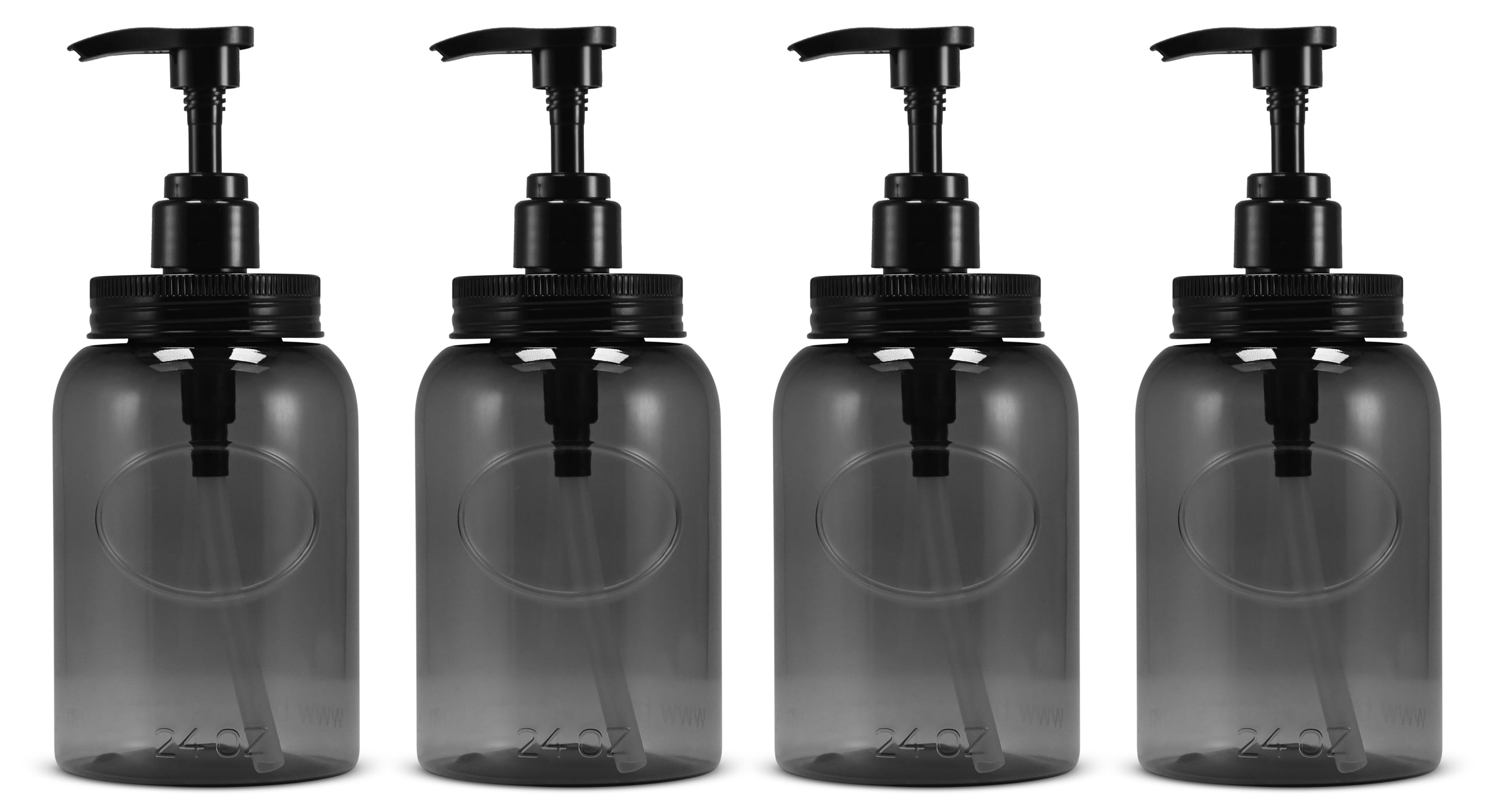 Bottiful Home-24 oz Large Refillable Plastic Pump Bottle Dispenser Set ...
