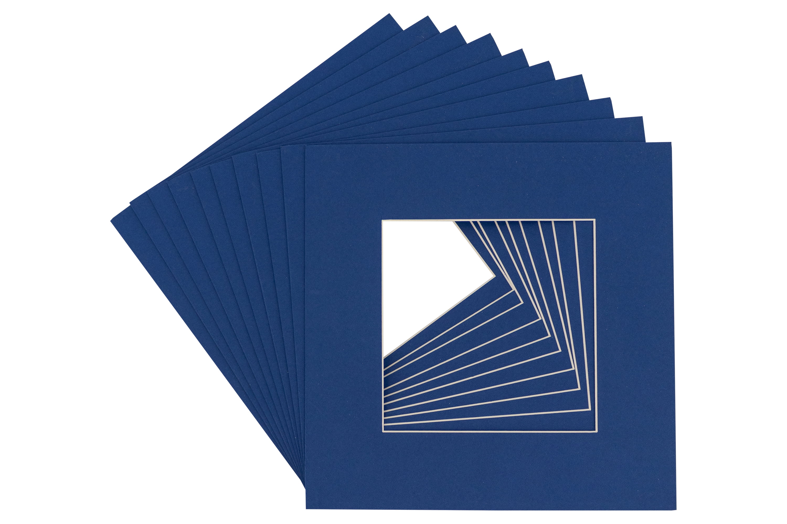 Bottle Blue Acid Free 20x20 Picture Frame Mats with White Core Bevel ...