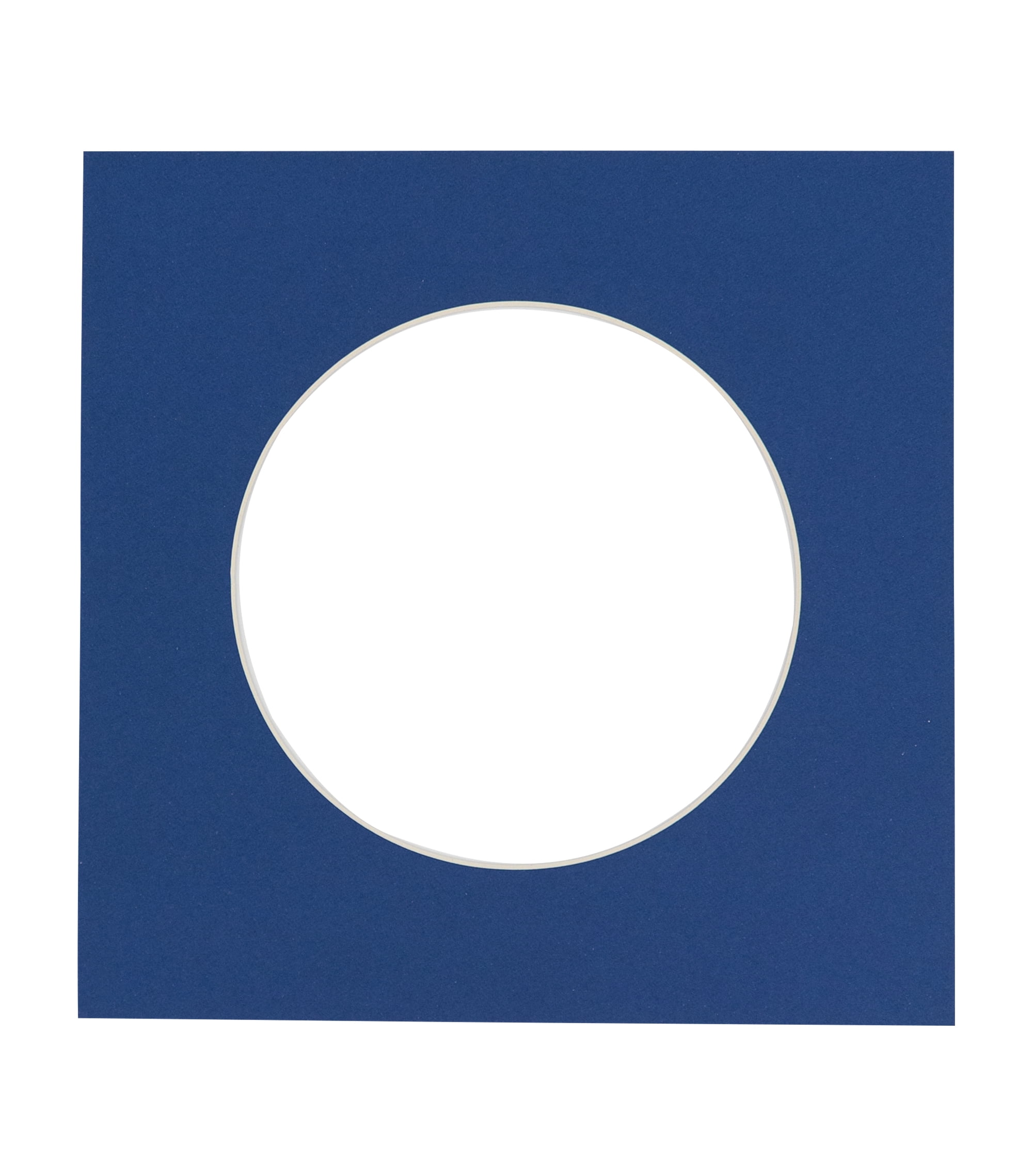 Bottle Blue Acid Free 7x7 Cirlce Picture Frame Mat with White Core ...