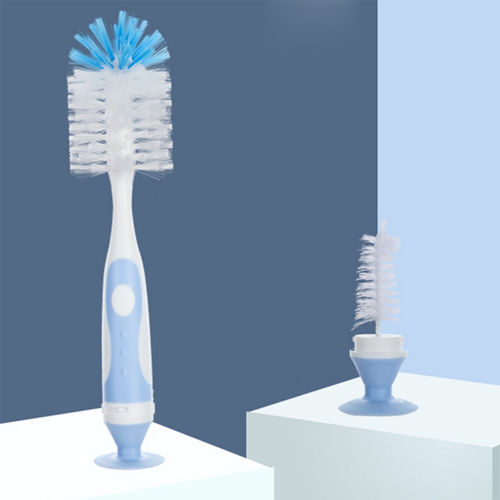 Bottle Brush Basdi Pacifier & Bottle Brush - 2-In-1 Stand-Up Cleaning ...