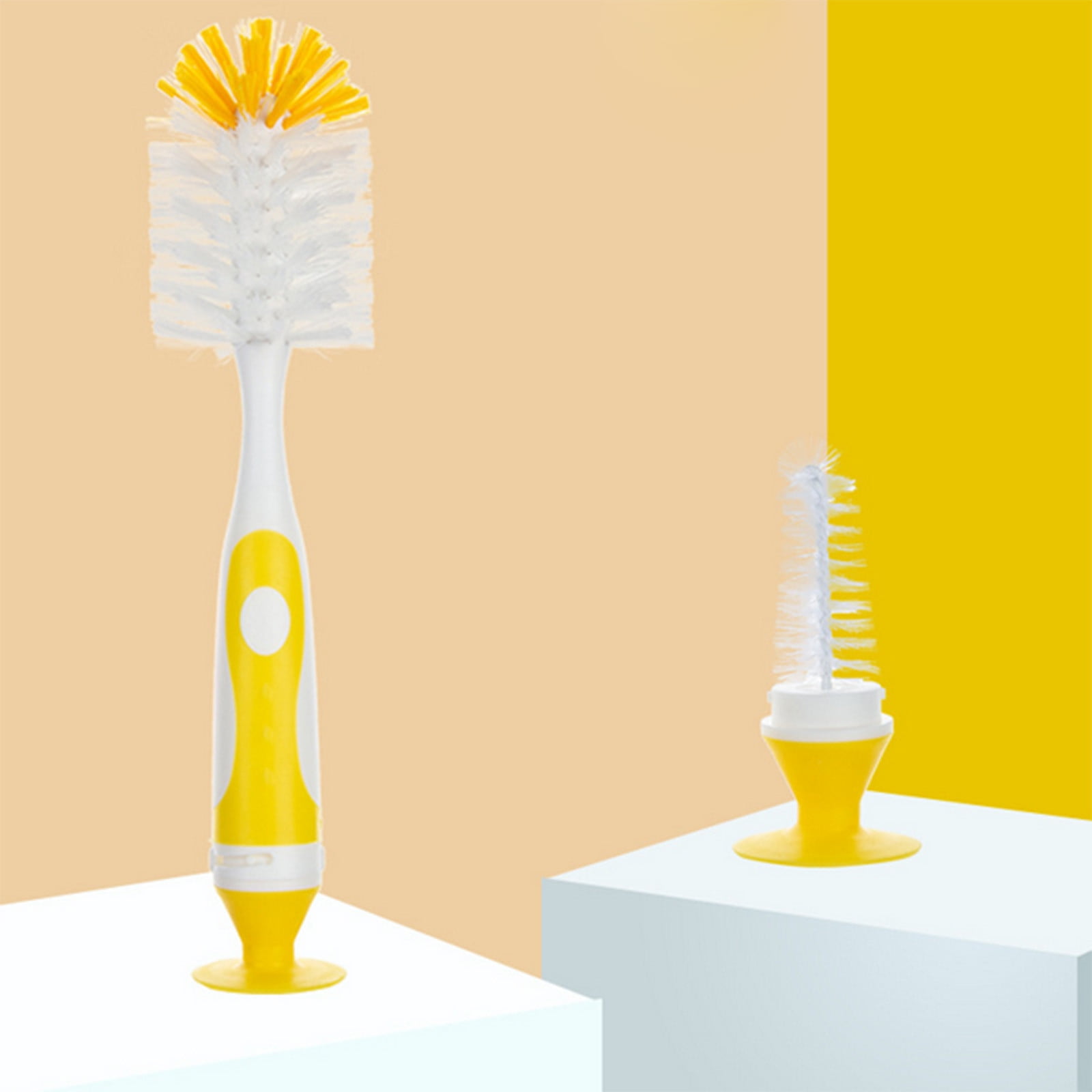 Bottle Brush Basdi Pacifier & Bottle Brush - 2-In-1 Stand-Up Cleaning ...
