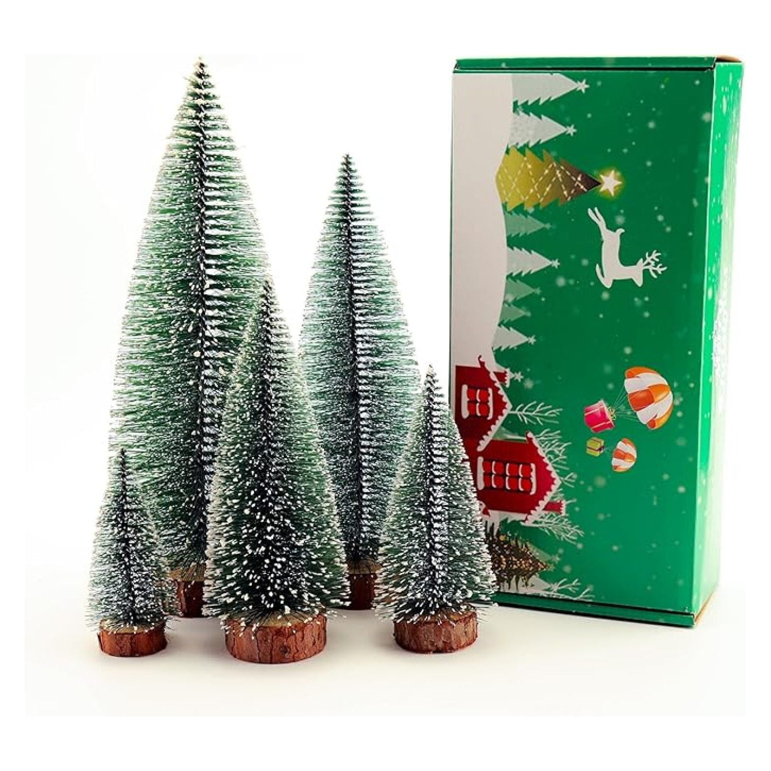 Bottle Brush Christmas Trees,Christmas Decorations,5Sizes mini ...