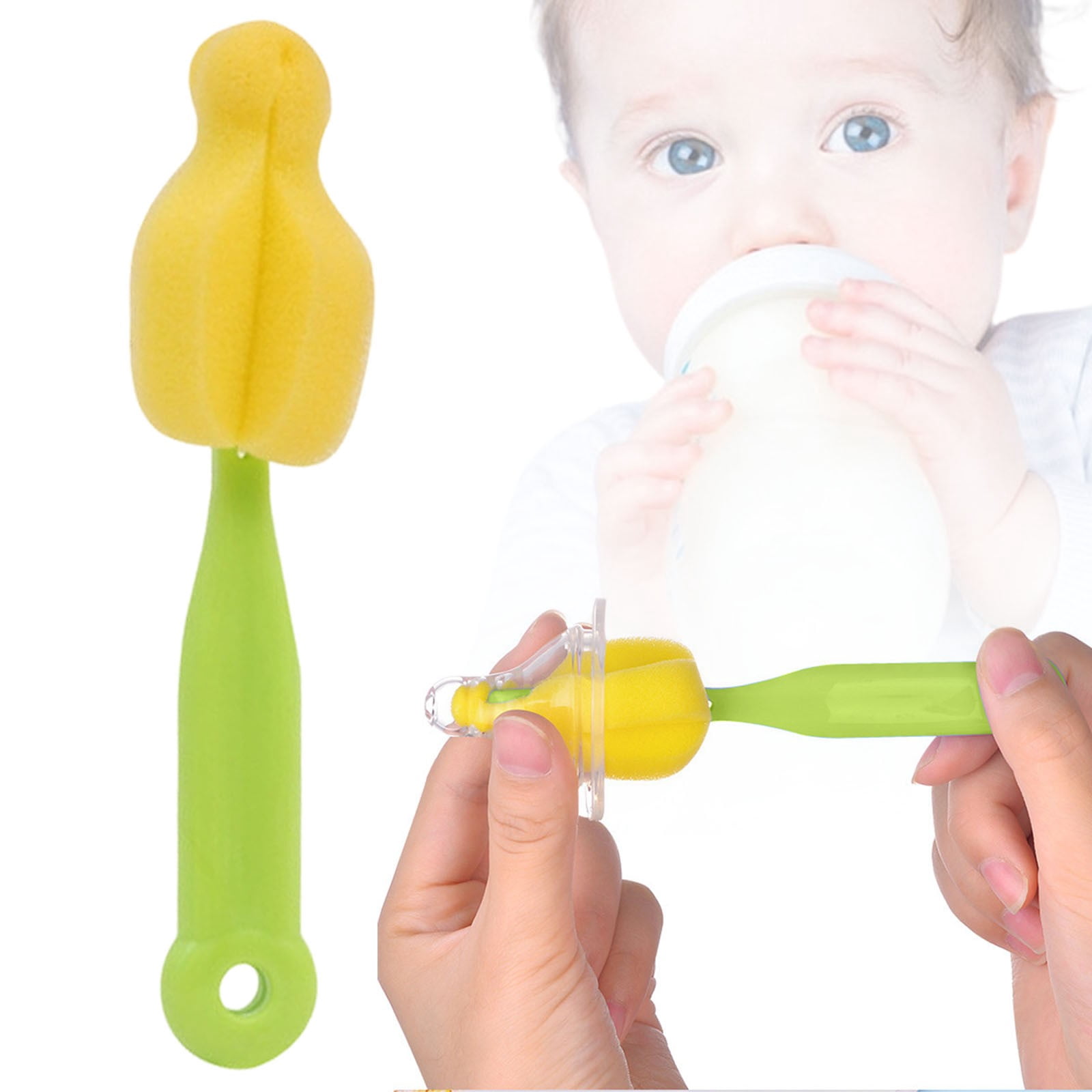 Bottle Brush Cleaner 5.51 inch - Small Sponge Cleaning Brush for ...
