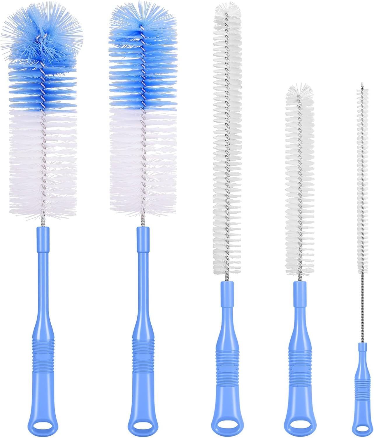 Bottle Brush Cleaner 5 Pack - Long Handle Water Bottle and Straw ...