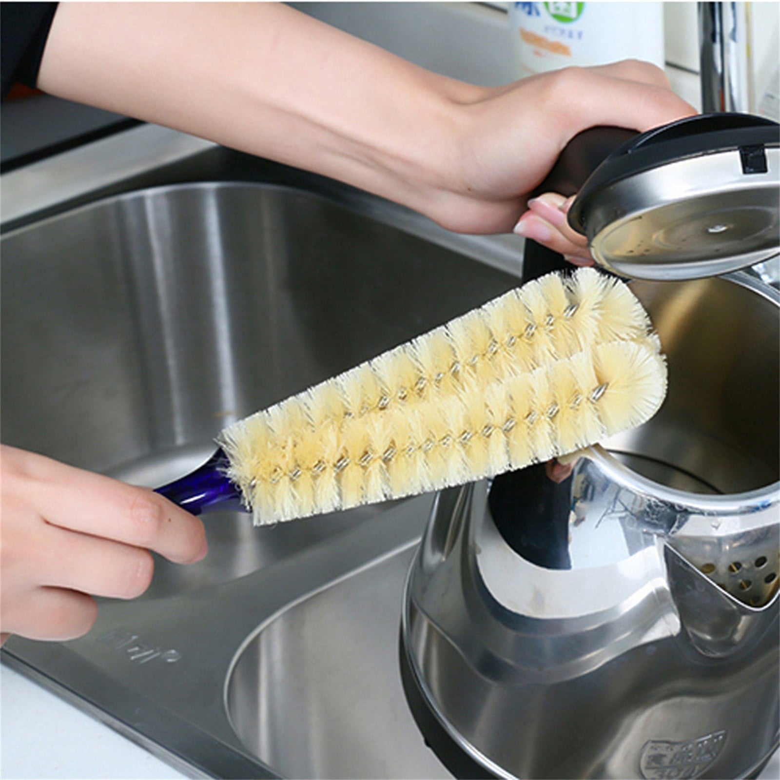 Bottle Brush Cleaner Long Handle 24cm Nylon Fiber Spout Cup Glass ...