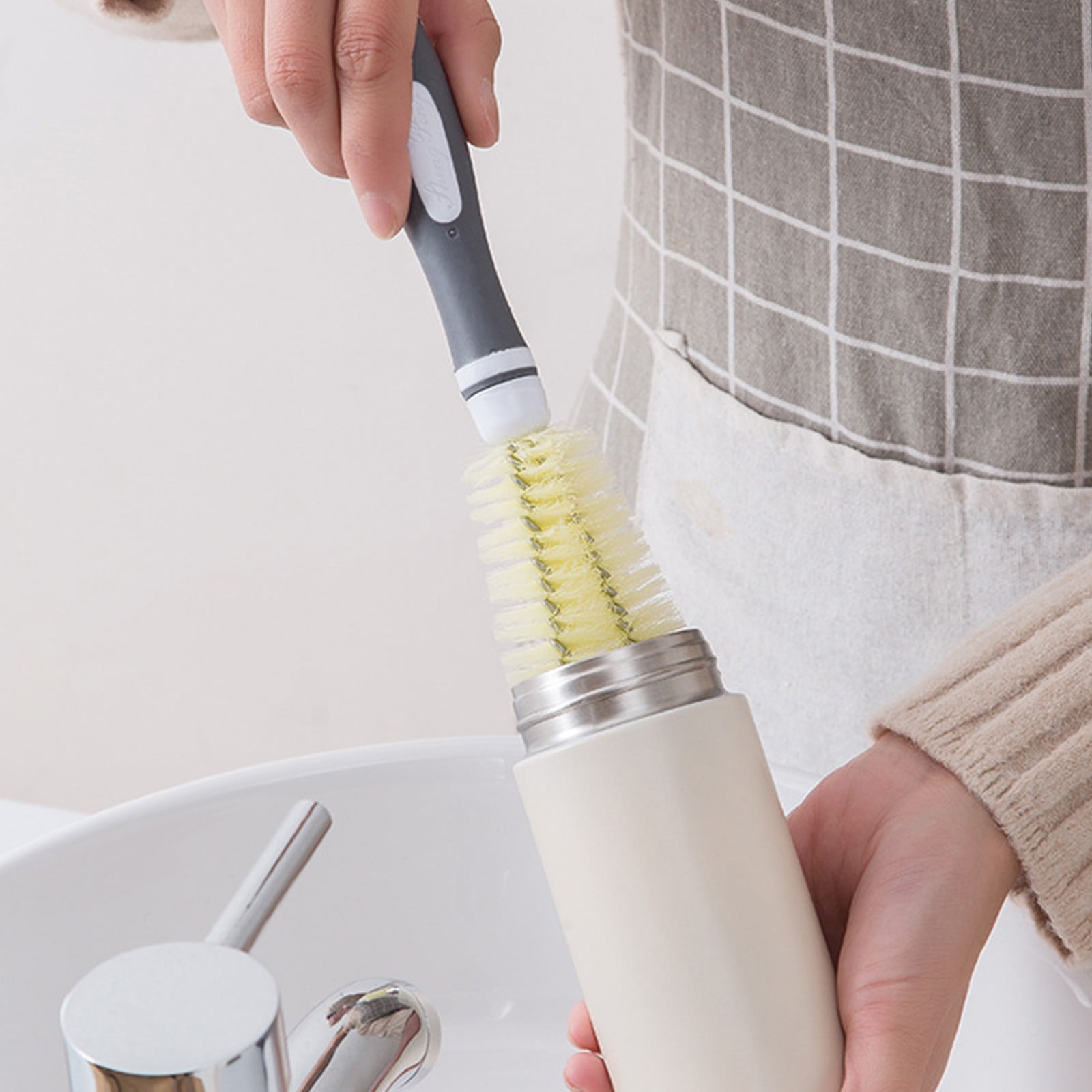 Bottle Brush Cleaner Long Handle Dishwashing Brush for Water Bottle Cup ...