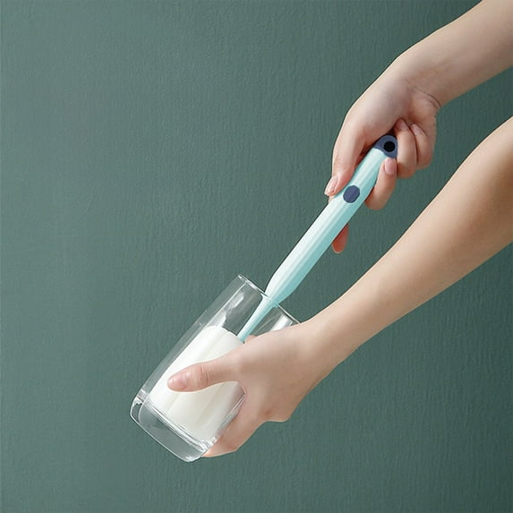 Bottle Brush Cup Cleaner, Long Handle Double-sided Scrubber, Hidden ...