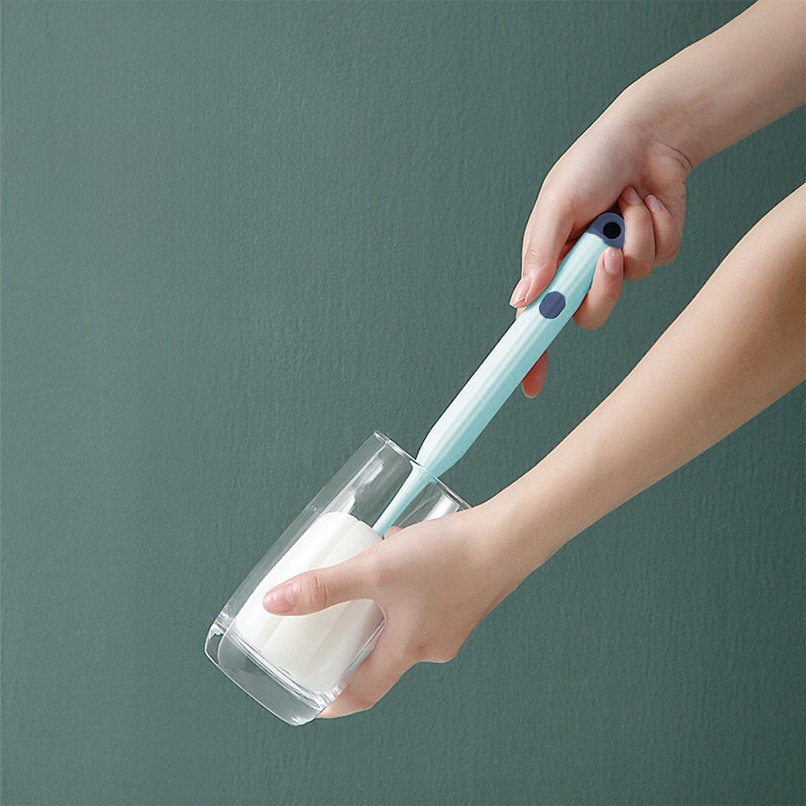 Bottle Brush Long HAndle Cup Cleaner Brush Sponge Bottle Scrubber ...