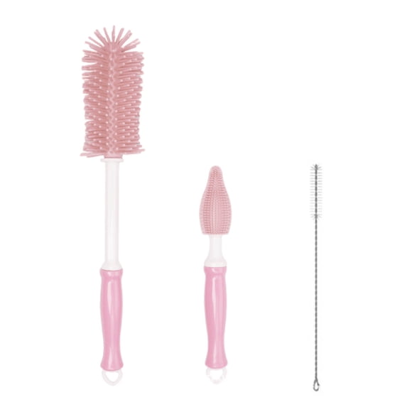 Bottle Brush Set for Baby Bottles and Straws Cleaning - Silicone Nipple ...