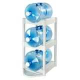 Bottle Buddy 3-Tier Storage System with Floor Protector, White, Plastic ...
